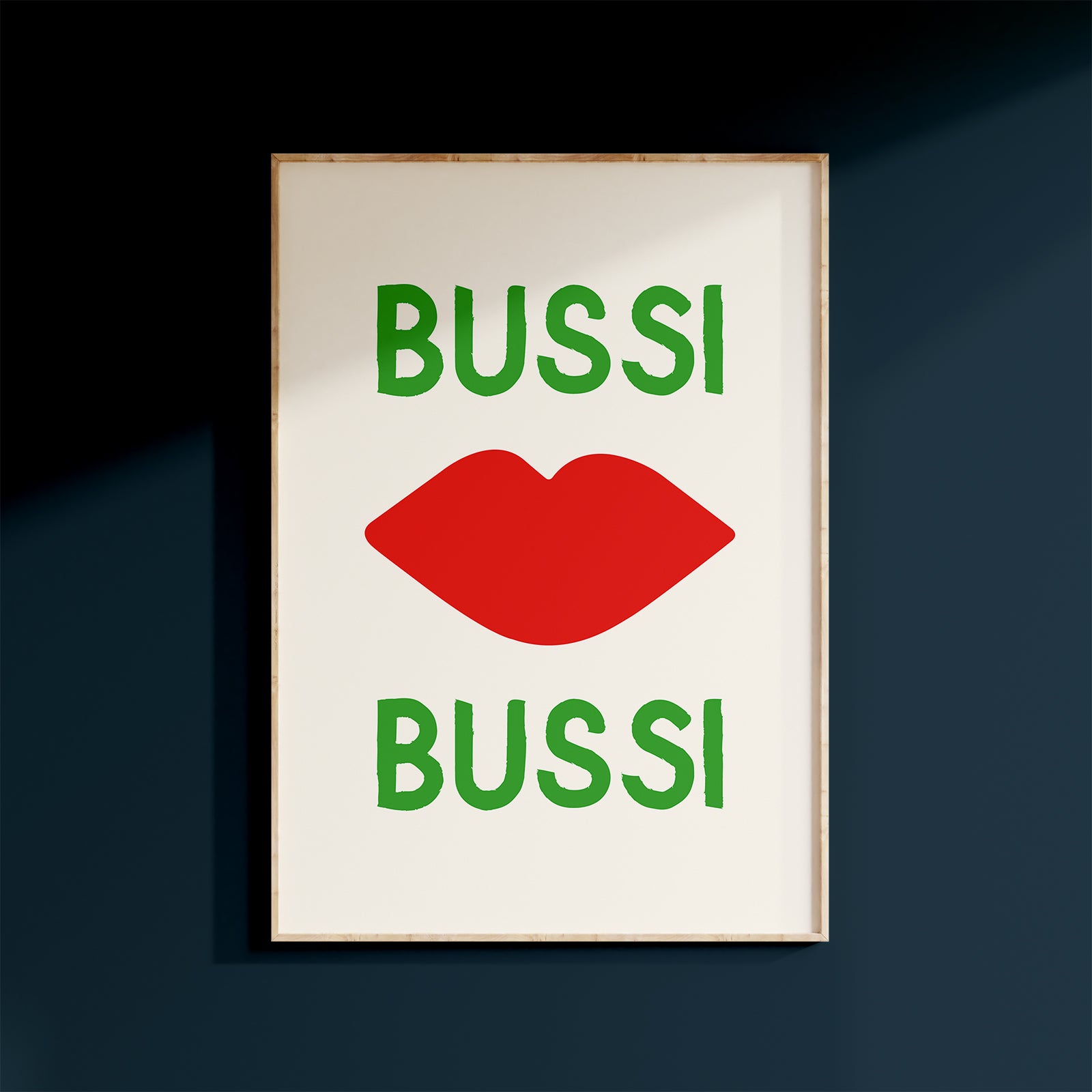 Bussi Bussi Poster • knallbuntes Poster mit Kussmund – vonSUSI